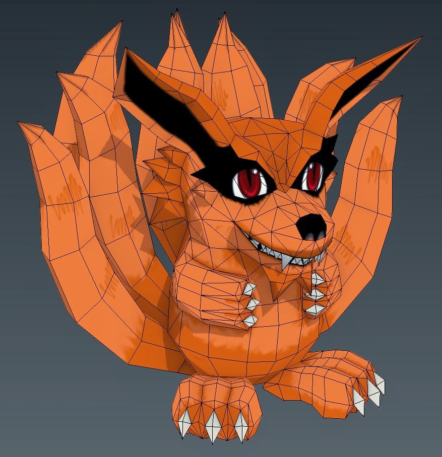 Kyubi Chibi - Papercraft Free 4 U