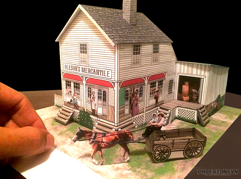 Unrealistic Architecture Oleson Commercial Store | Paperzone VN